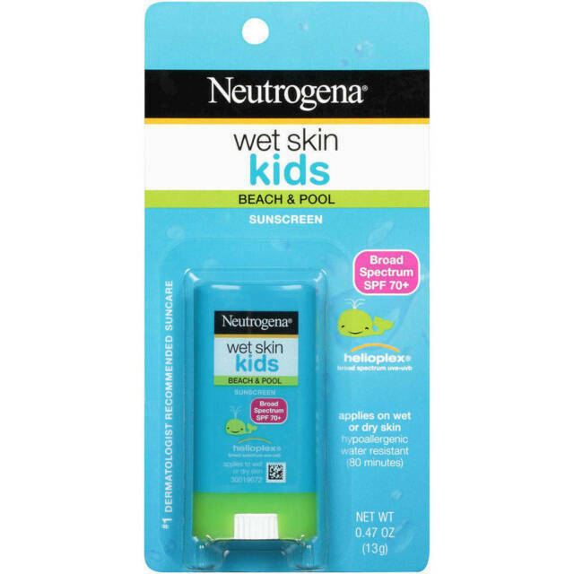 Neutrogena JJ-2217 Kids Wet Skin SPF 70 Beech and Pool Sunscreen - 0.47 ...