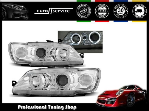 HEADLIGHTS LPPE08 For Peugeot 306 1993 1994 1995 1996 1997 ANGEL EYES ...