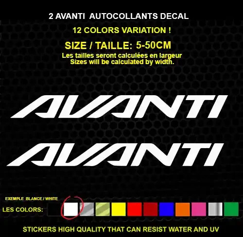2 AVANTI sticker Genuine decal sticker WATERPROOF STICKERS | eBay