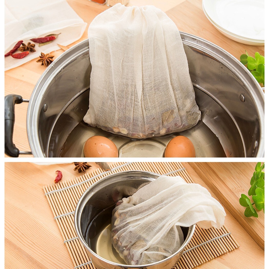 Heat Resistant Drawstring Filter Bag for Tea Coffee Soup Purity and ...