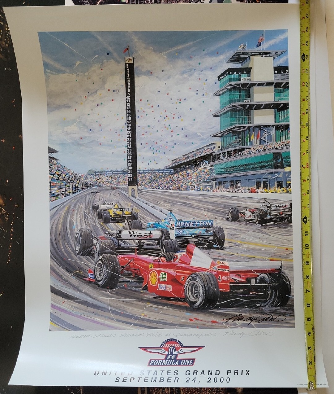VINTAGE SIGNED RANDY OWENS FORMULA ONE SEPTEMBER 24, 2000 POSTER | eBay