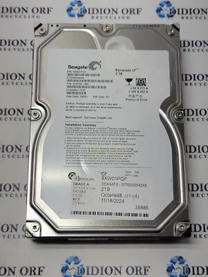 SEAGATE 2TB 3.5" SATA HDD 5900 RPM ST32000542AS, GRADE A, SKU 13965 | eBay