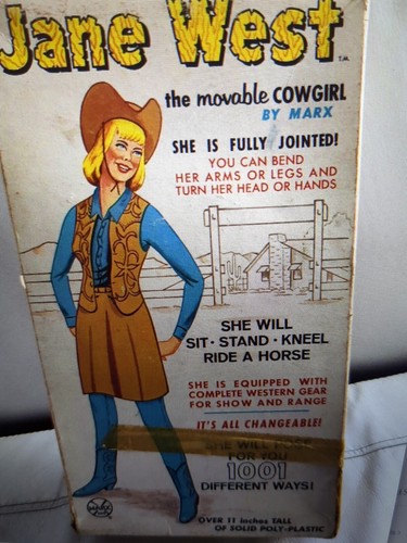 1960's Marx Jane West Action Cowgirl Doll Original Box | eBay