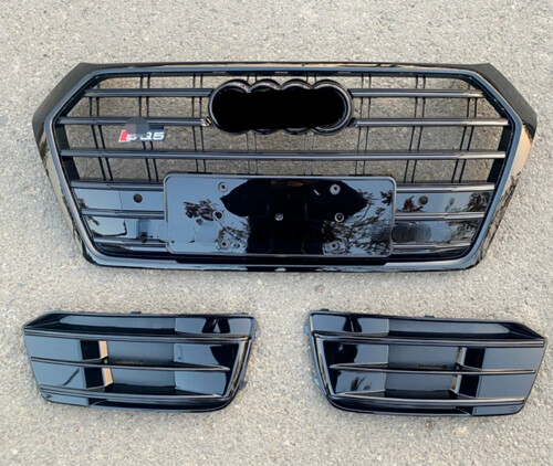 Fit for Audi Q5 Front Bumper Upper Grille Mesh Grill SQ5 style+ Fog ...
