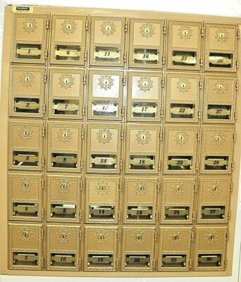 Post Office PO Box cabinet - bank of 30 P.O. Boxes - P. O. Box | eBay