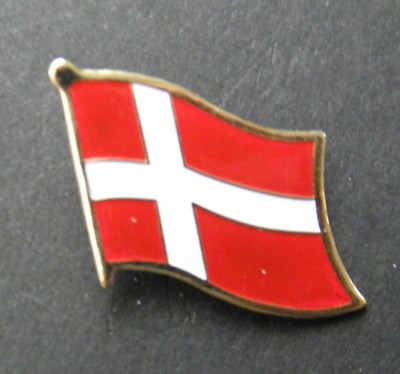 DENMARK DANISH SINGLE FLAG LAPEL PIN BADGE 7/8 inch | eBay