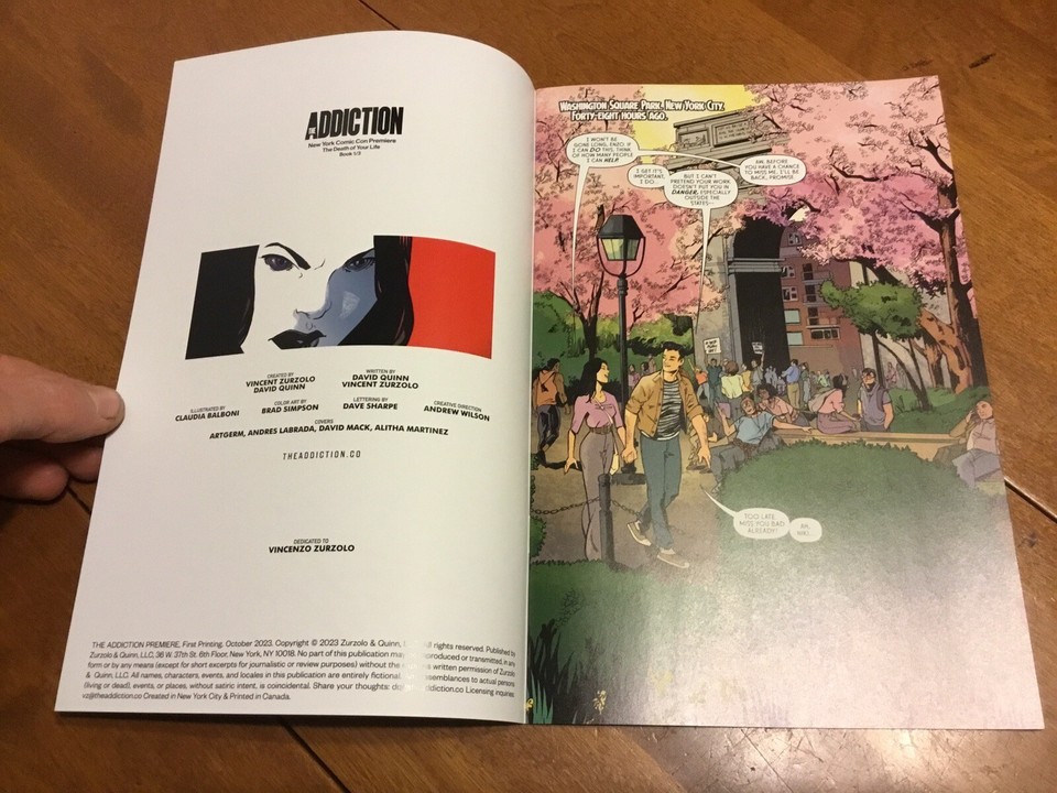 THE ADDICTION Comic (2023) David Mack Zurzolo Quinn SIGNED NYCC Ve Ve ...