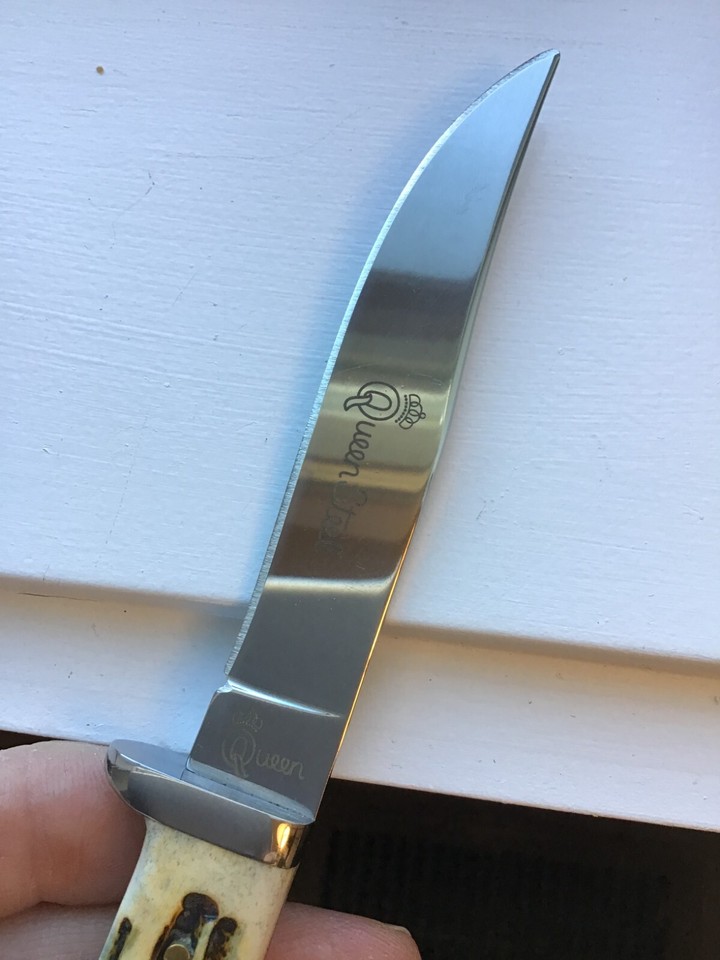 TVC6360 Queen Steel New Bone Handle Filet Small Skinning Hunting Knife ...