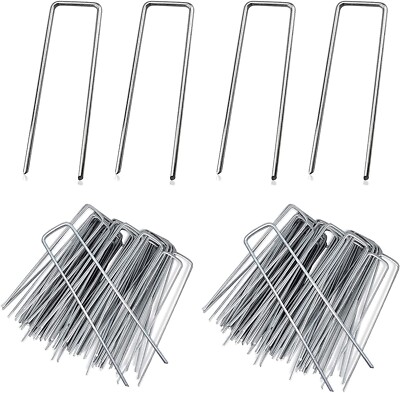 Galvanised Steel Securing Membrane Weed Control Fabric Pegs Metal U ...