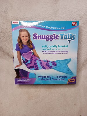 Snuggie Tails Purple Mermaid One Size Fits Most Kids FUN Super-Soft ...
