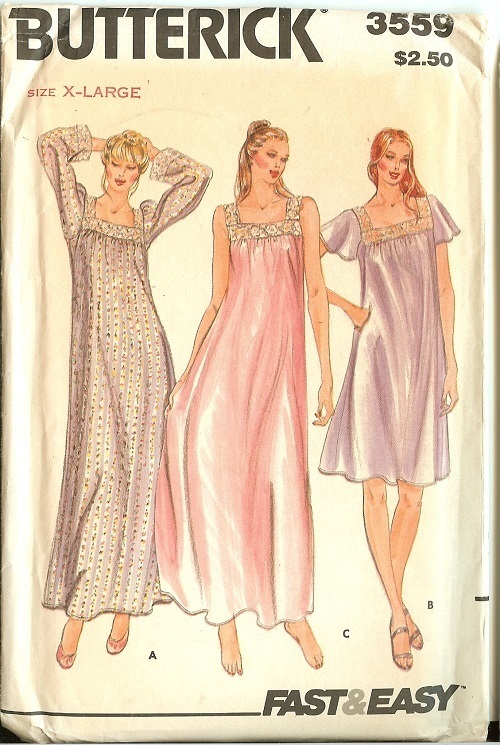 OOP Butterick Pattern Misses Nightgown Robes Pajamas Loungewear UPIC ...