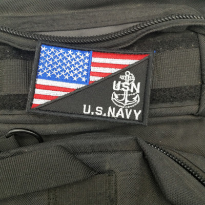 U.S.NAVY AMERICAN USA FLAG MARINE ANCHOR MILITARY HOOK/LOOP PATCH ...