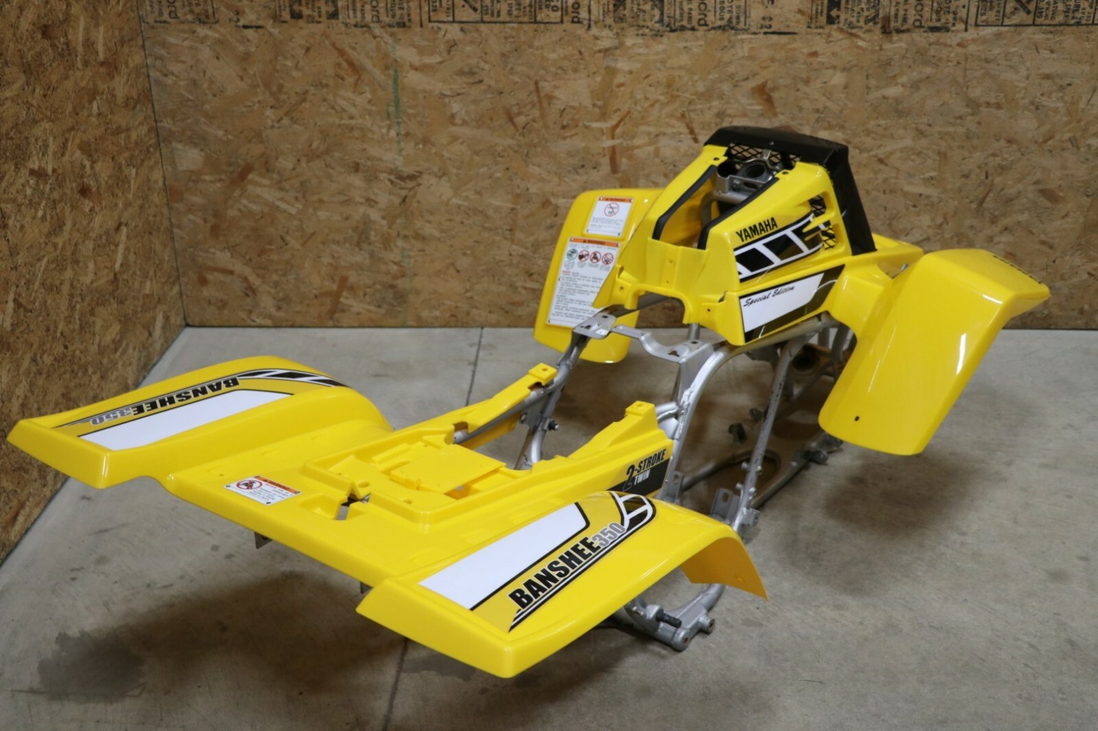 Yamaha Banshee fenders gas tank plastic grill graphics BLACK & YELLOW ...