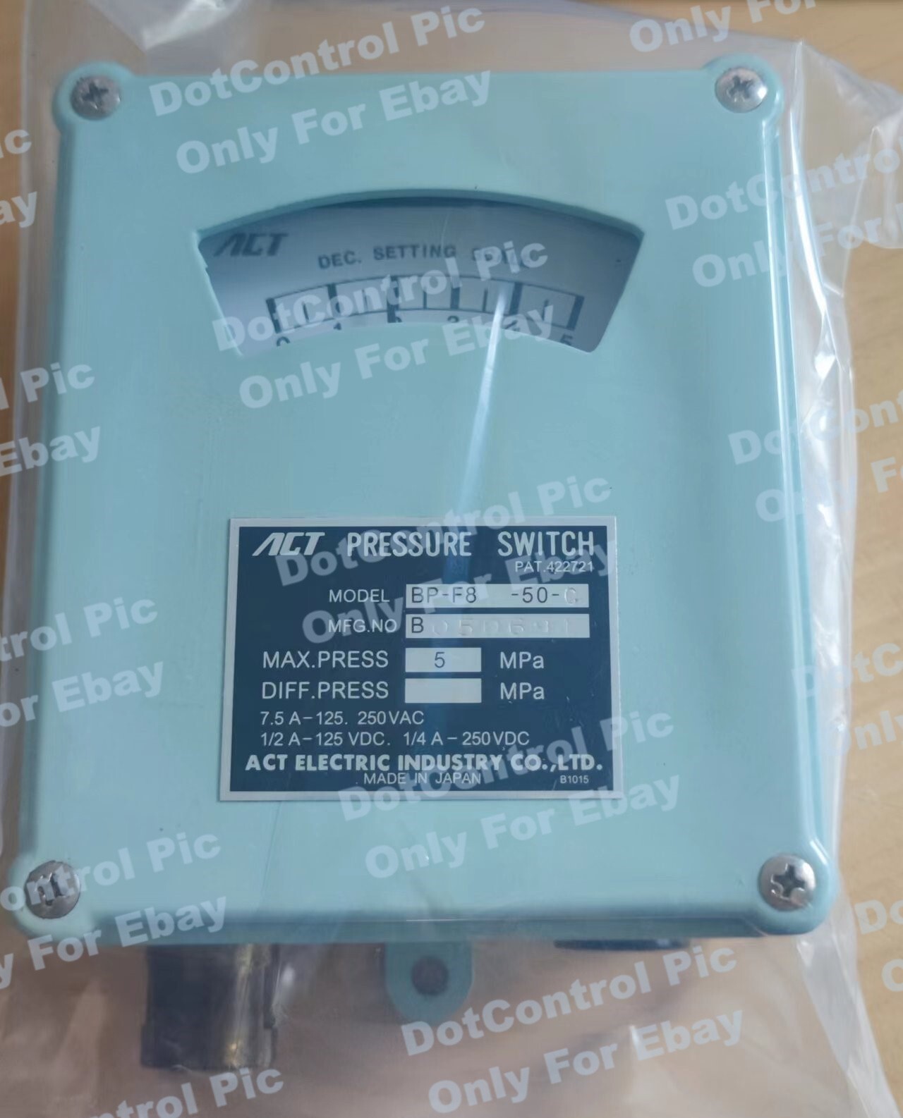 ACT BP-F8-50-C Pressure Switch | eBay