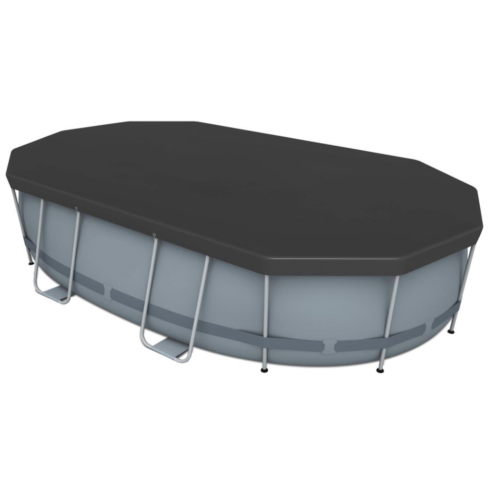 Bestway Abdeckplane Poolabdeckung Oval Schwimmbecken Plane Frame Pool ...