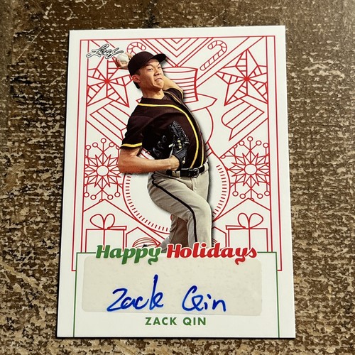 2023 Leaf Baseball ZACK QIN Happy Holidays Auto #BA-ZQ1 | eBay