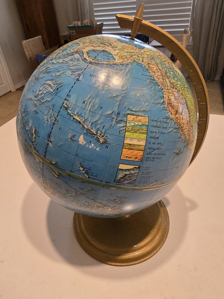 Vintage World Globe Cram Enviro-Sphere 12” Inch With Stand No. E-12 Good shape! | eBay
