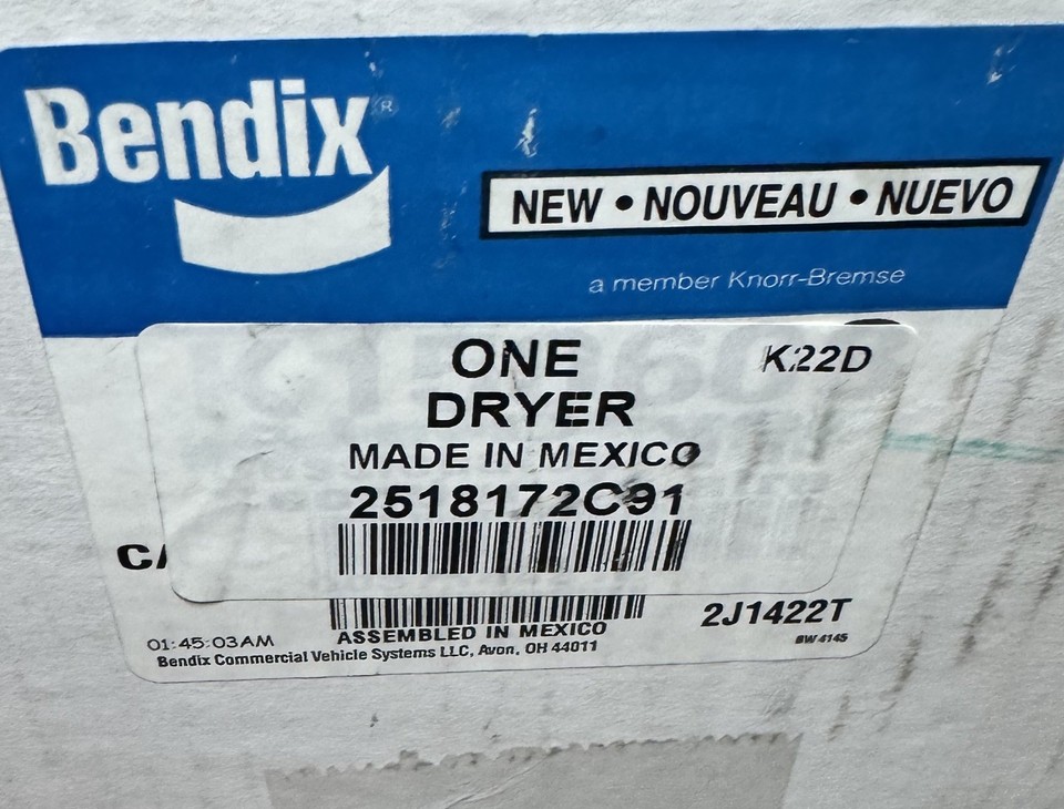 AIR DRYER GENUINE BENDIX 2518172C91 FLTAD0383 801266 5004050 BRAND NEW ...