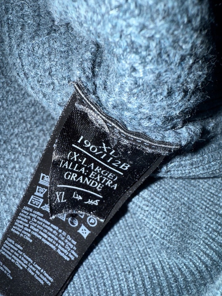 AllSaints Men's Heavyweight Crew Neck Jumper Waffle Pattern XL Dark ...