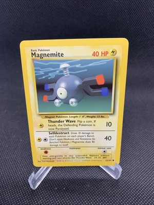 Pokemon Card Base Set Unlimited Magnemite 53/102 | eBay