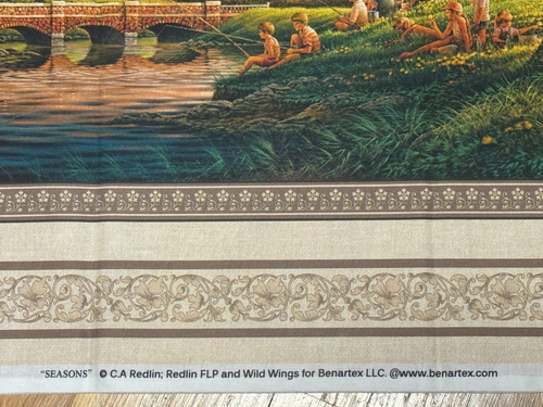 Terry Redlin Wild Wings - Seasons cotton Fabric Panel Benartex | eBay