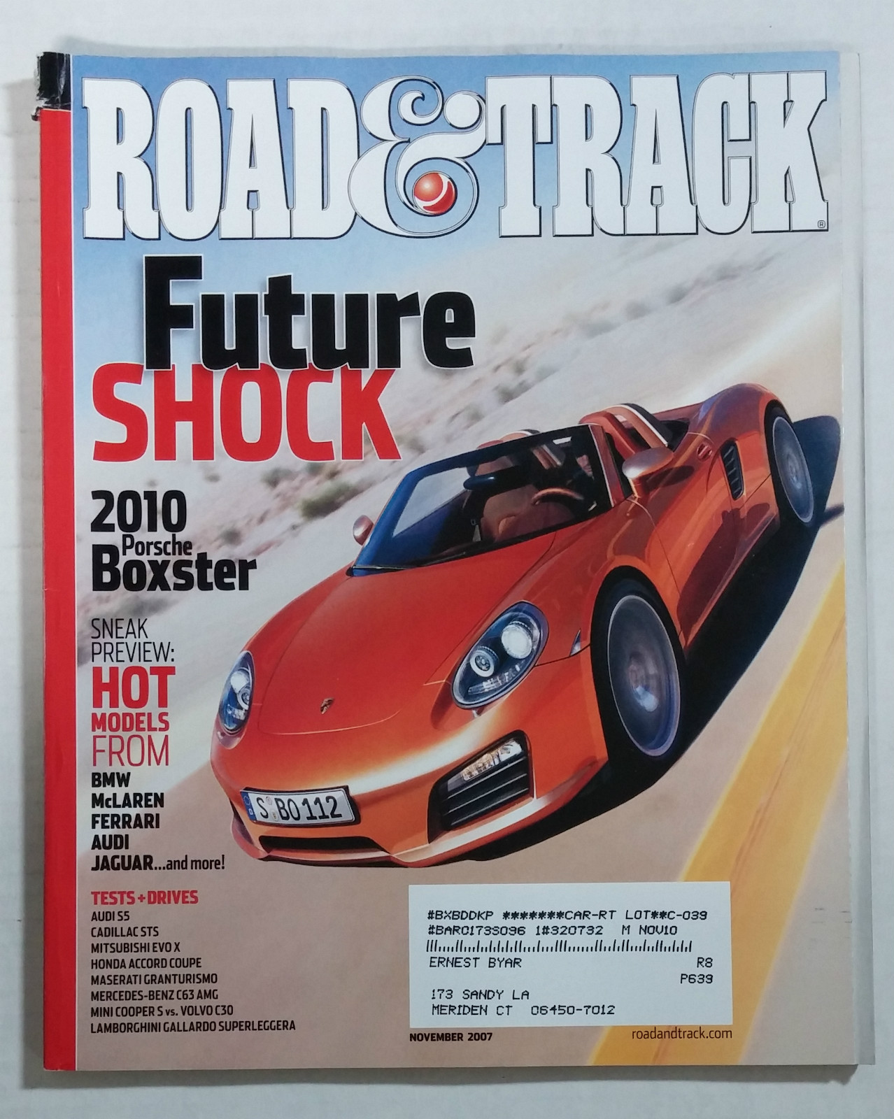 ROAD & TRACK CAR MAGAZINE 2007 NOVEMBER PORSCHE BOXSTER | eBay