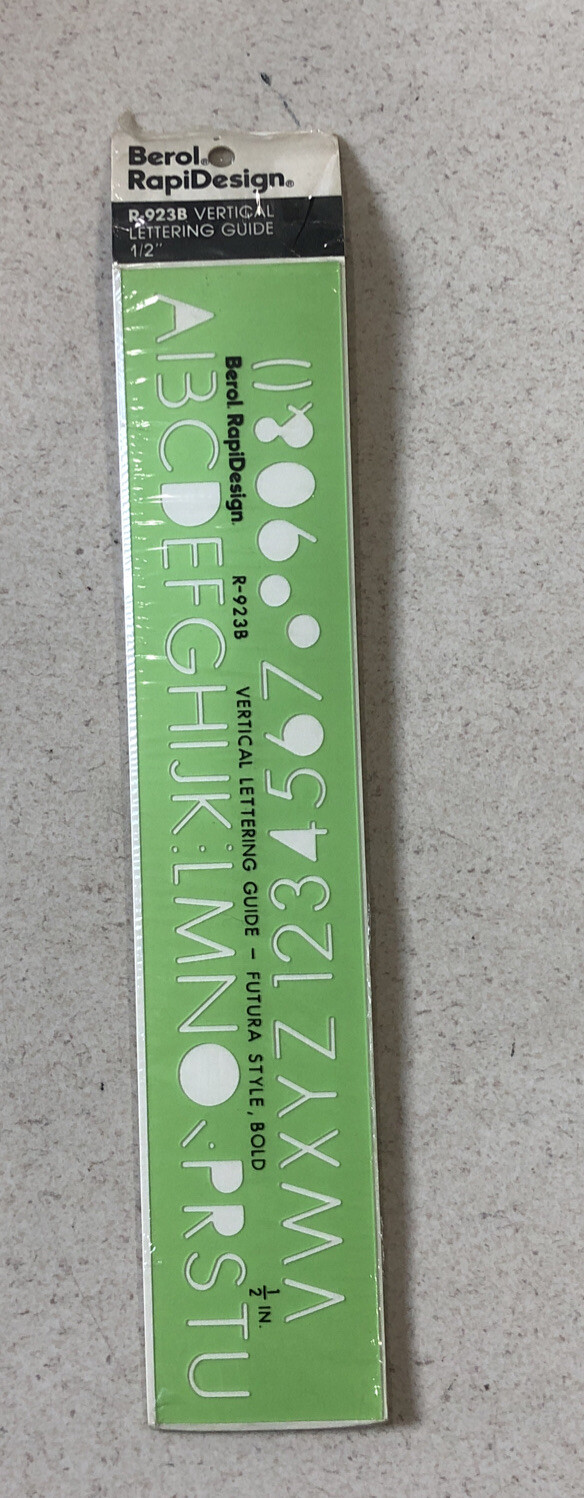 Berol RapiDesign R-923B Vertical Lettering Guide 1/2 in. | eBay
