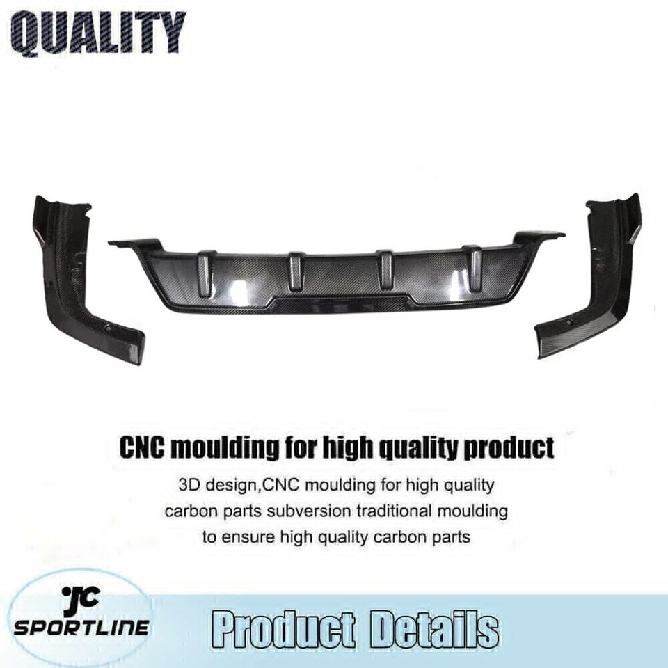 Carbon Fiber Rear Bumper Lip Diffuser Spoiler For BMW X6 G06 M Sport ...