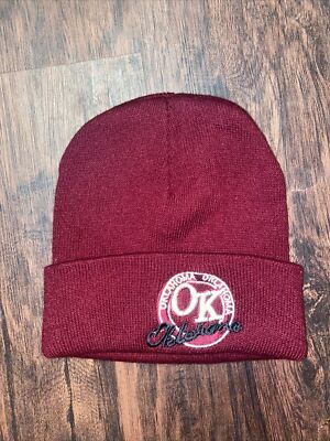 Oklahoma OK Maroon Beanie. One size | eBay