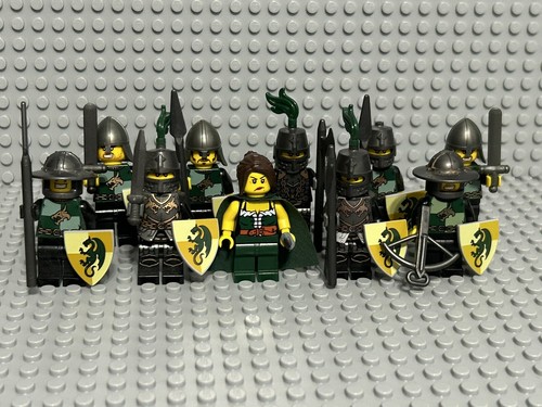 Lego Castle Kingdoms Dragon Knight Minifigure Lot of 10 w/ Shields ...