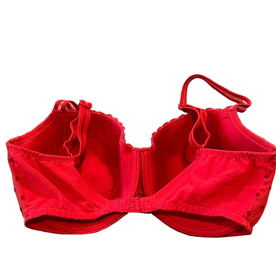 PrimaDonna Twist Red Polka Dot Underwire Bra 32F #024-1493 | eBay