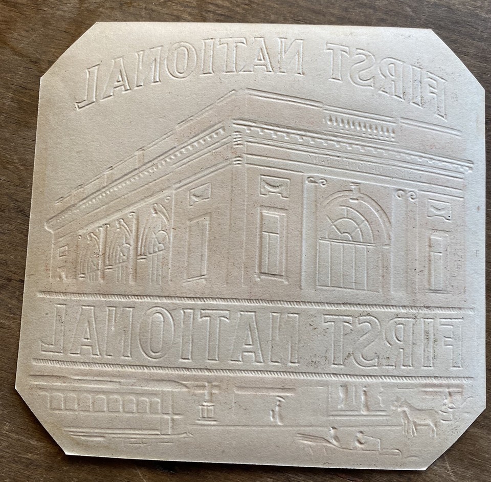 Original Old Antique - FIRST NATIONAL - Outer CIGAR Box LABEL - BANK ...