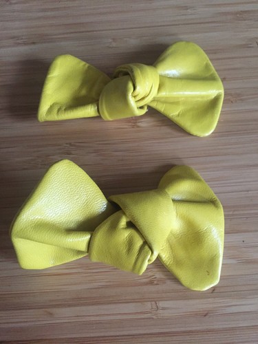 Vintage Retro Yellow Bow Shoe Clips 80s 1980’s | eBay