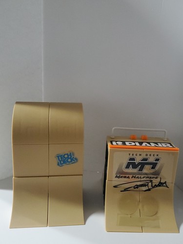 2 Tech Deck Skateboard Ramps Mega Halfpipe Tan And Orange | eBay