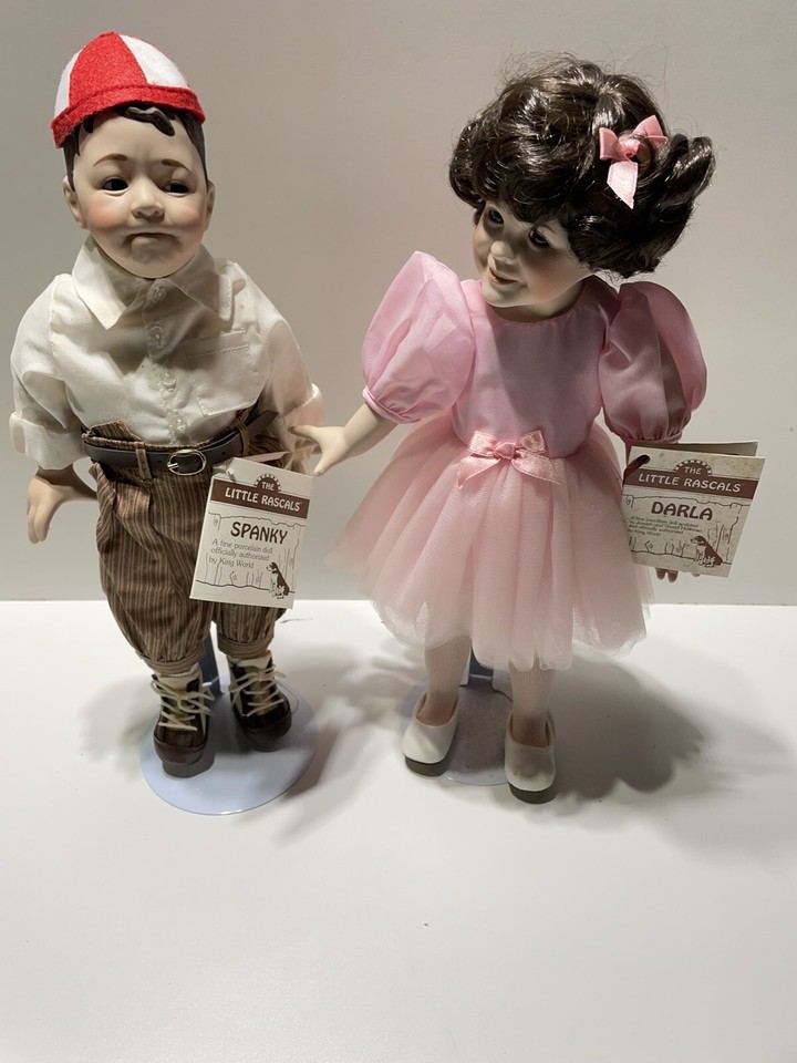 Hamilton Collection Spanky Little Rascals Porcelain Dolls 14 inch with ...