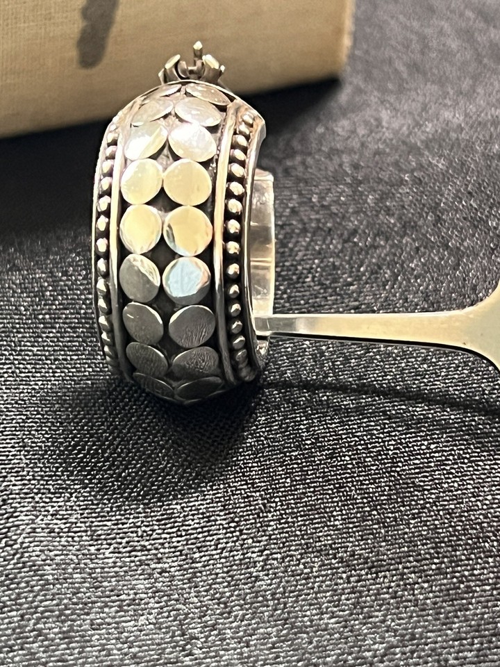 John Hardy Vintage SS925 Dot Pattern Half Hoop HuggieBack - Single ...