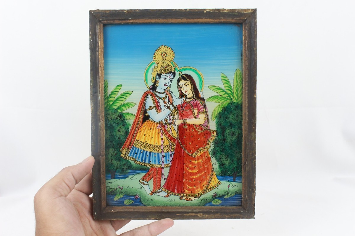 Radha Krishna Glass Paintings