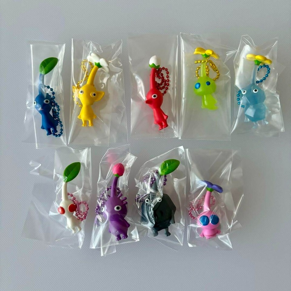 Pikmin 4 Mascot Keychain Complete Bandai Japan Popular Item 9 piece set ...
