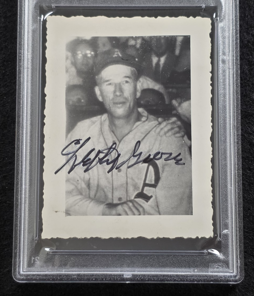 1940's LEFTY GROVE Signed TYPE 1 Original Snapshot Photo-HOF-ATHLETICS ...