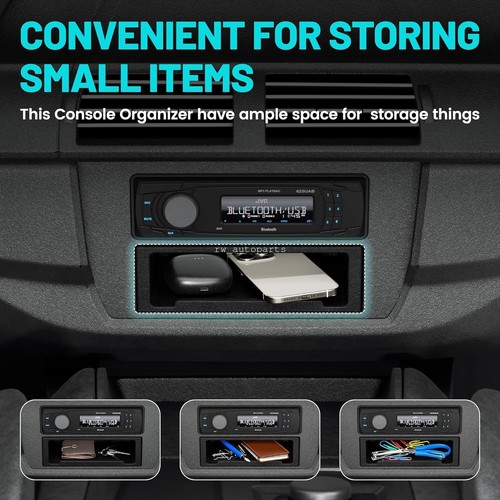 Multi-Purpose Stereo Storage Box Universal For Single Din Dash Radio ...