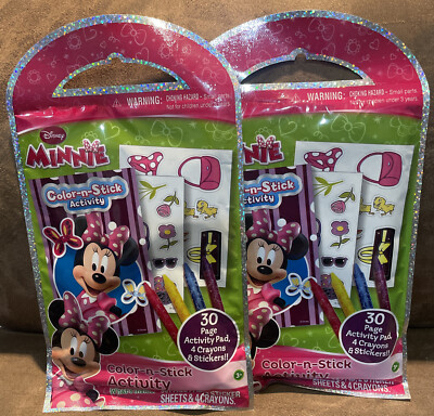 MINNIE MOUSE COLOR-n-STICK ACTIVITY SET 2-SETS | eBay