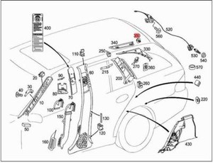 Genuine Clip MERCEDES Cls Slc Slk A209 C140 C208 R129 R171 R172 ...
