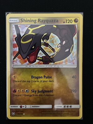 Pokémon TCG Shining Legends Shining Rayquaza 56/73 Holo Shiny Holo Rare ...