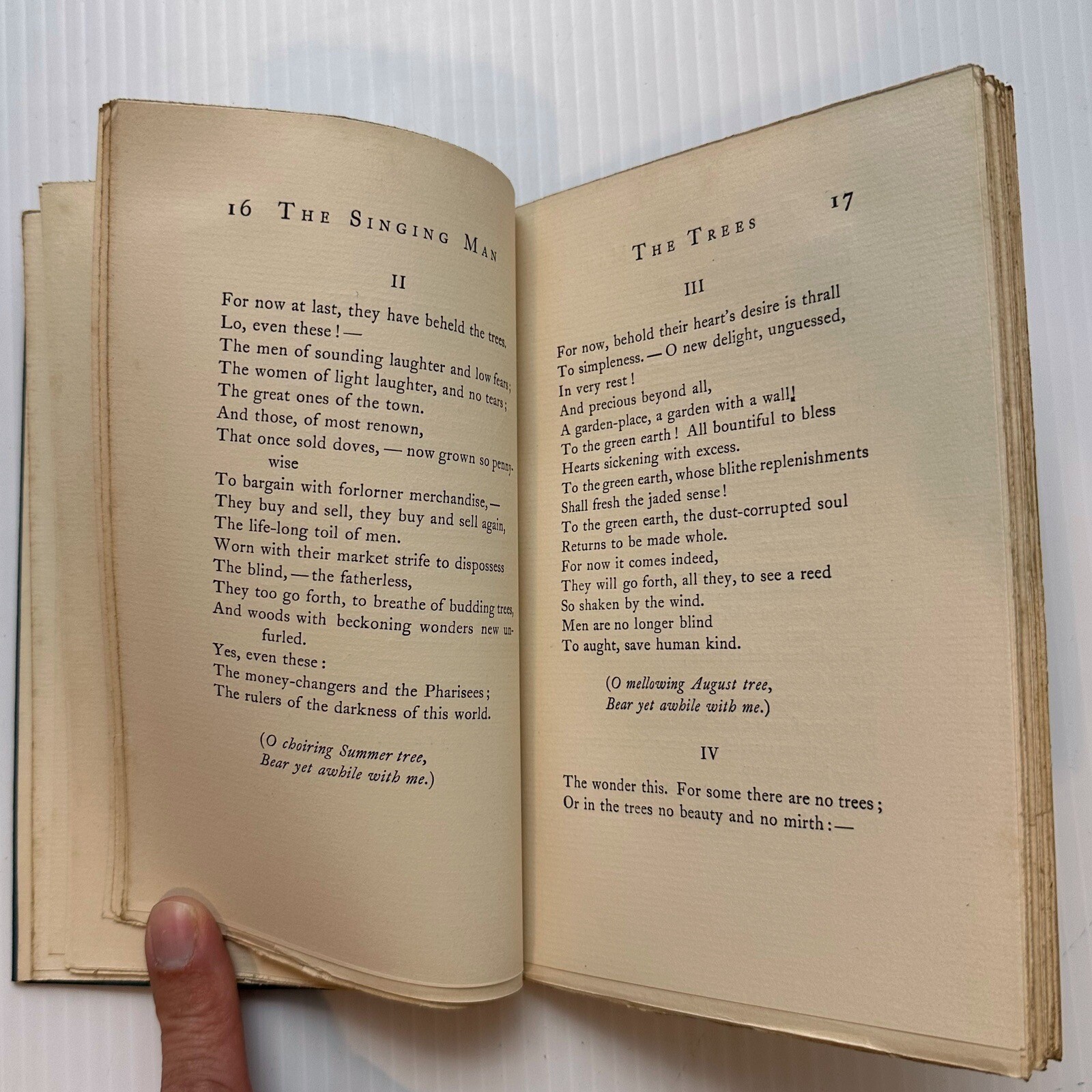 The Singing Man A Book Of Songs And Shadows Peabody 1911 1st/1st Unread ...
