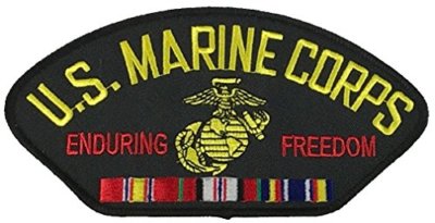 U.S. MARINE CORPS OEF VETERAN W/ NATIONAL DEFENSE PATCH - Veteran Owned ...