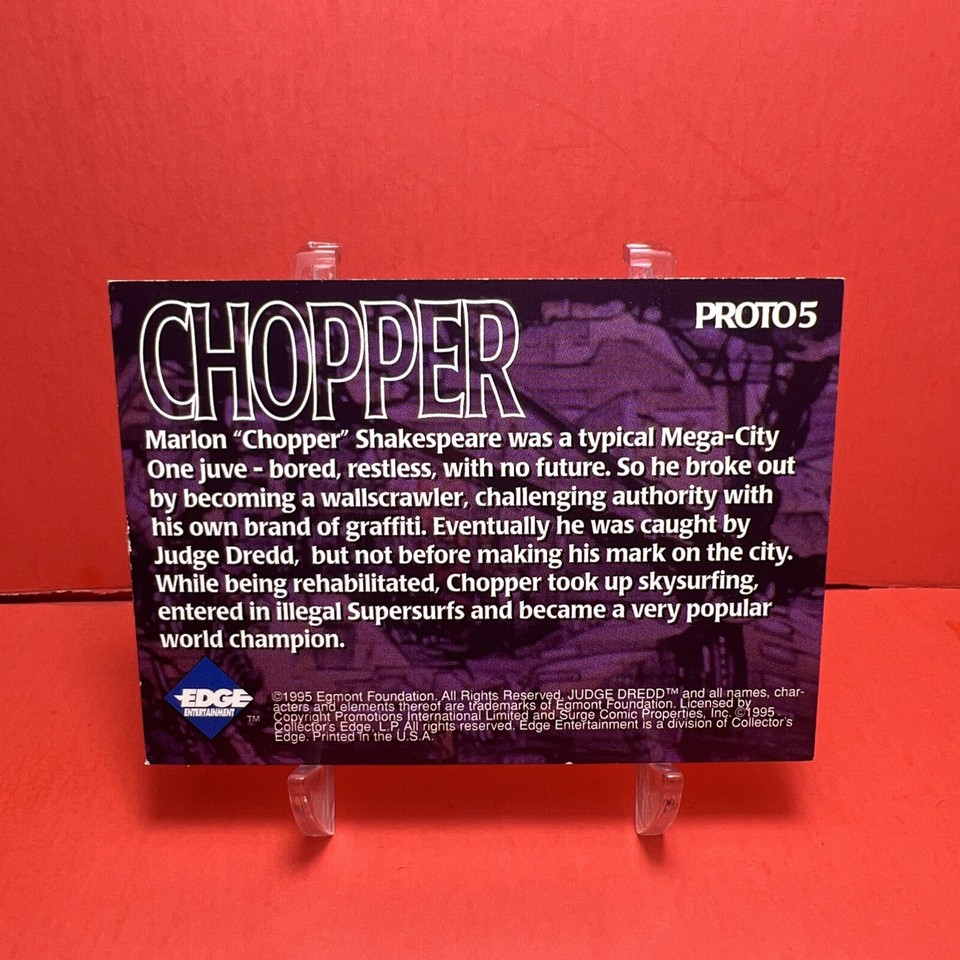 1995 Edge Entertainment Judge Dredd: The Epics Prototypes Chopper ...