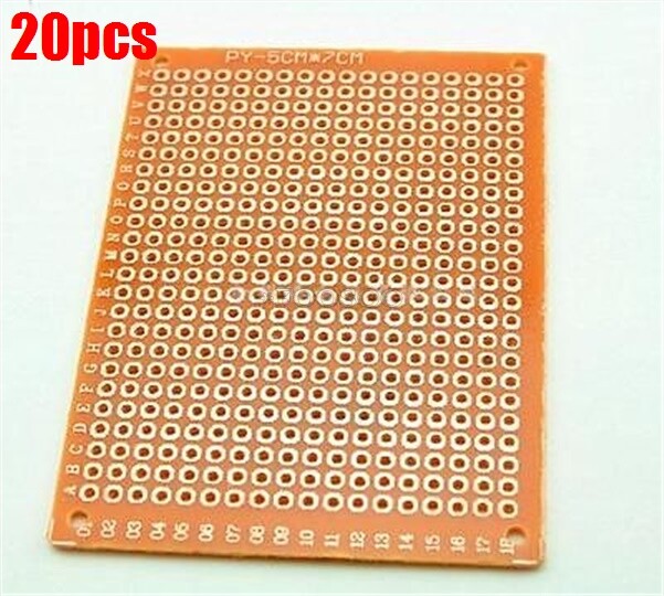 20Pcs 5 X 7 Cm Prototype Paper Pcb FR4 Universal Board Prototyping Pcb ...