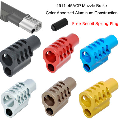 1911 .45 ACP Muzzle Brake Compensator Anodized Aluminum Finish Color ...