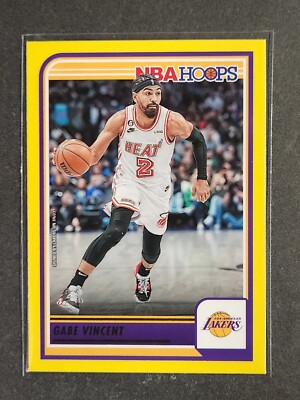 2023-24 NBA Hoops Basketball Yellow Gabe Vincent #49 Los Angeles Lakers ...