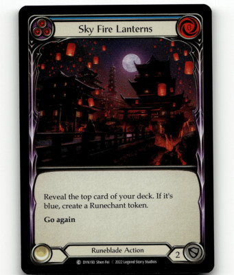 Flesh And Blood Sky Fire Lanterns (Blue) DYN190 FOIL Dynasty Common | eBay
